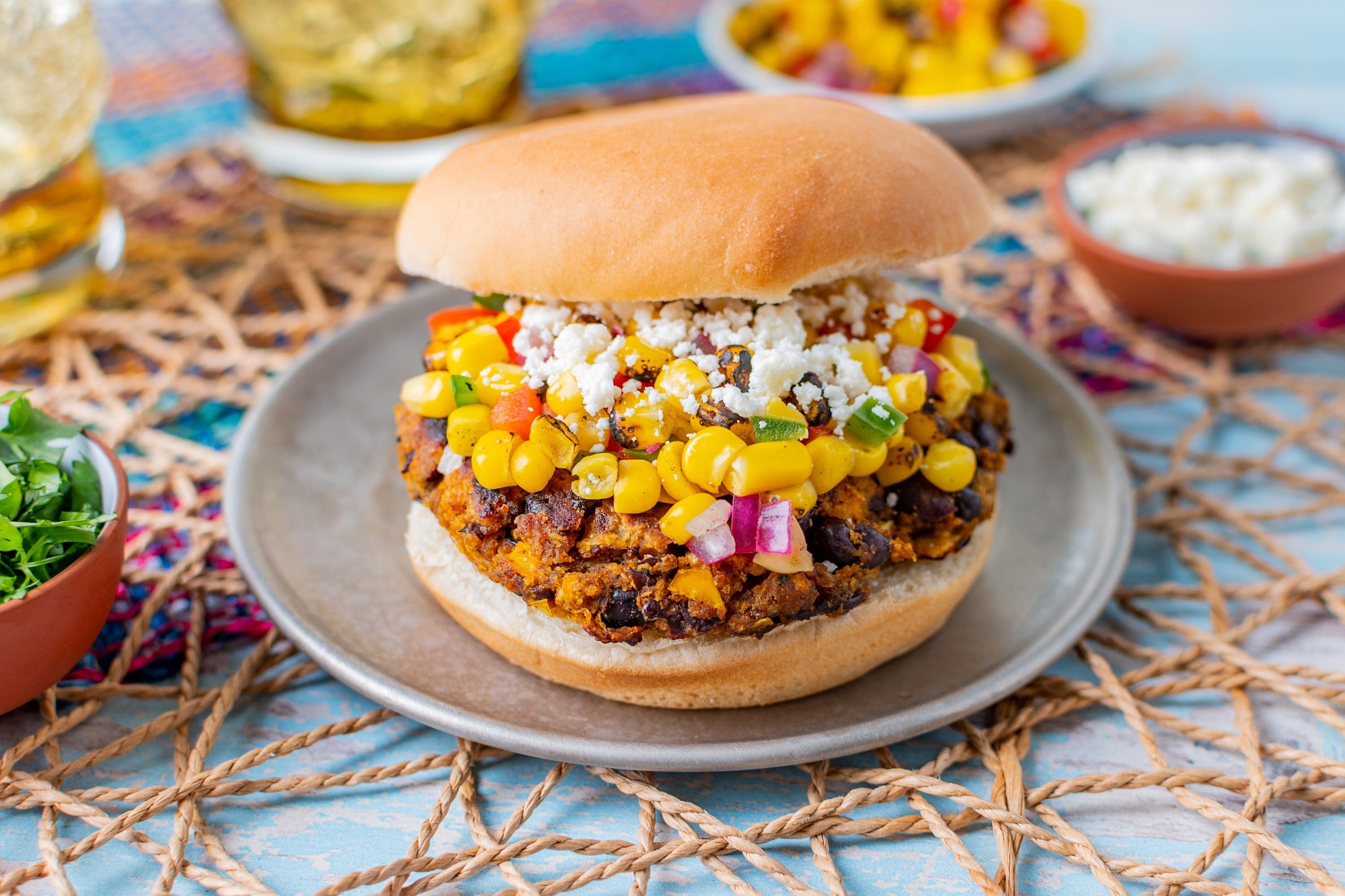 Black Bean Burger Recipe with Mexican Street Corn Seasoning – Savory Spice