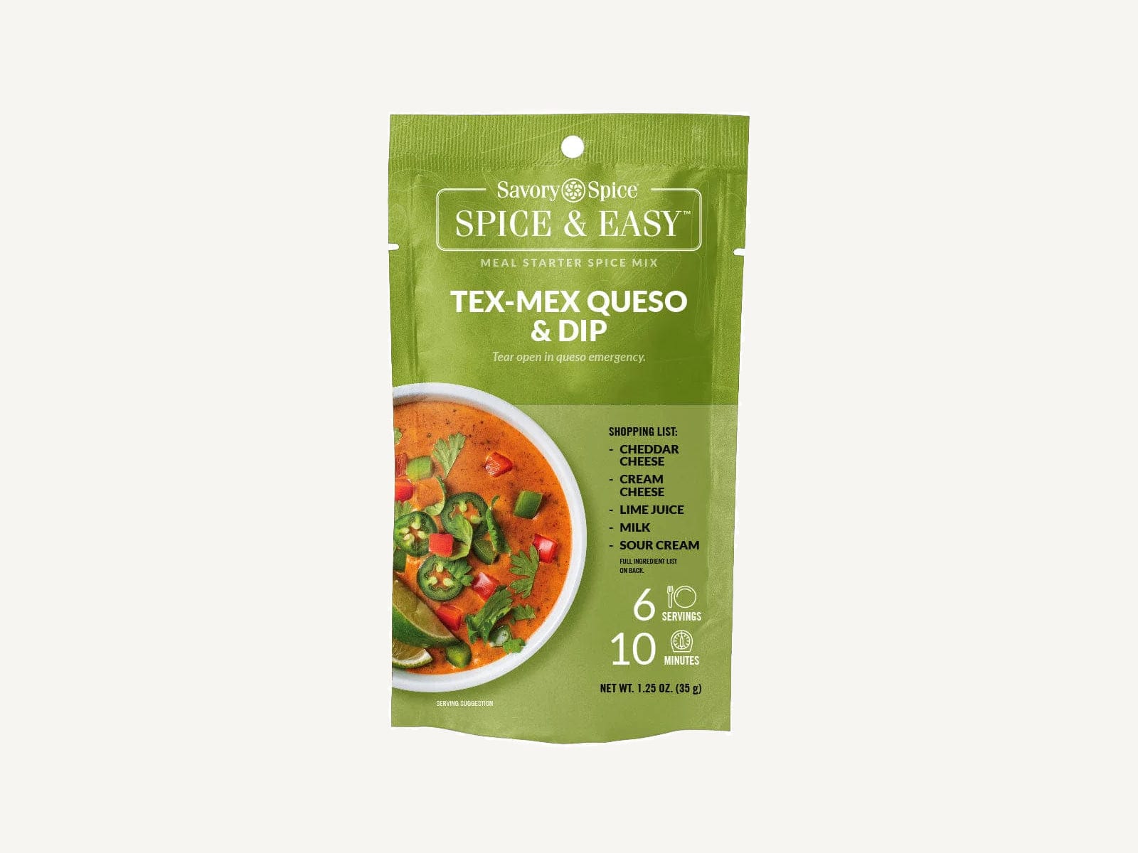 Tex-Mex Queso & Dip Mix Packet – Savory Spice